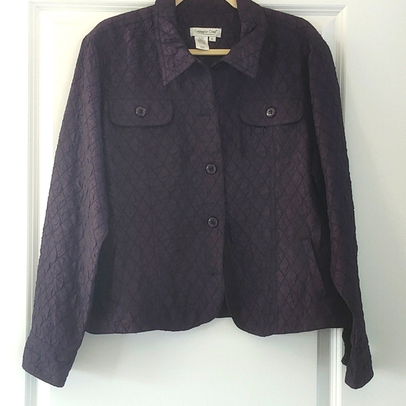 Coldwater Creek | Jackets & Coats | Coldwater Creek Womens Plum Colored ...